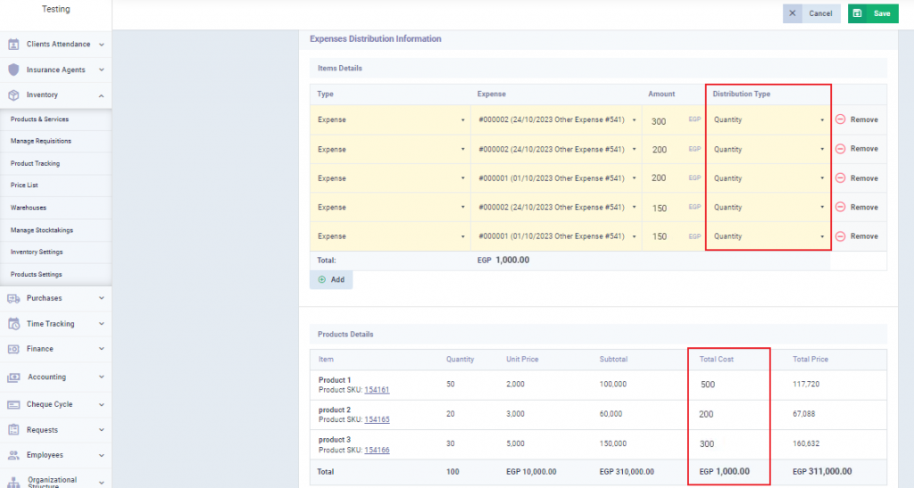Distributing Import Expenses to the Final Cost of the Product - Daftra Knowledge Base