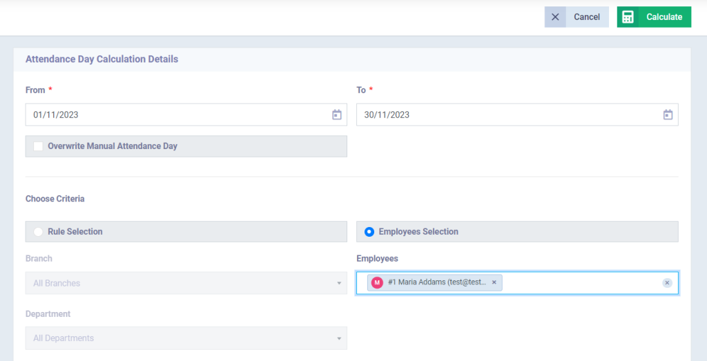 How to Calculate Employees' Attendance Days - Daftra Knowledge Base