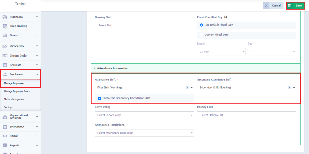 Defining the Second Shift and Calculating Employee Attendance for Two ...
