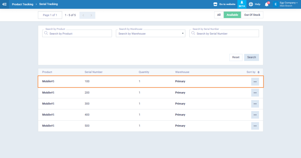 Tracking a Product by Serial Number - Daftra Knowledge Base