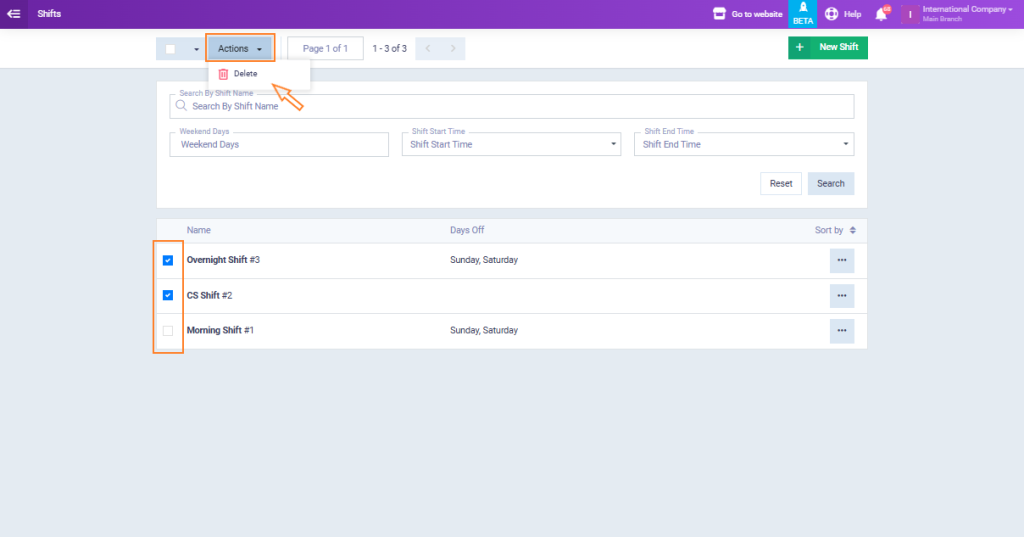 Shifts System - Daftra Knowledge Base