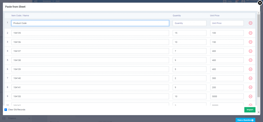 Importing Invoice Items From an Excel File - Daftra Knowledge Base