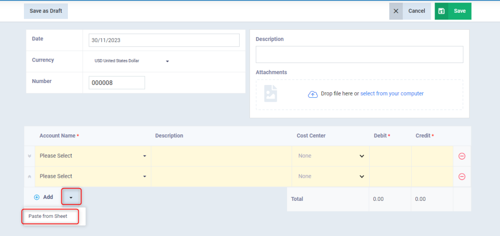 Adding the Accounts' Opening Balances - Daftra Knowledge Base