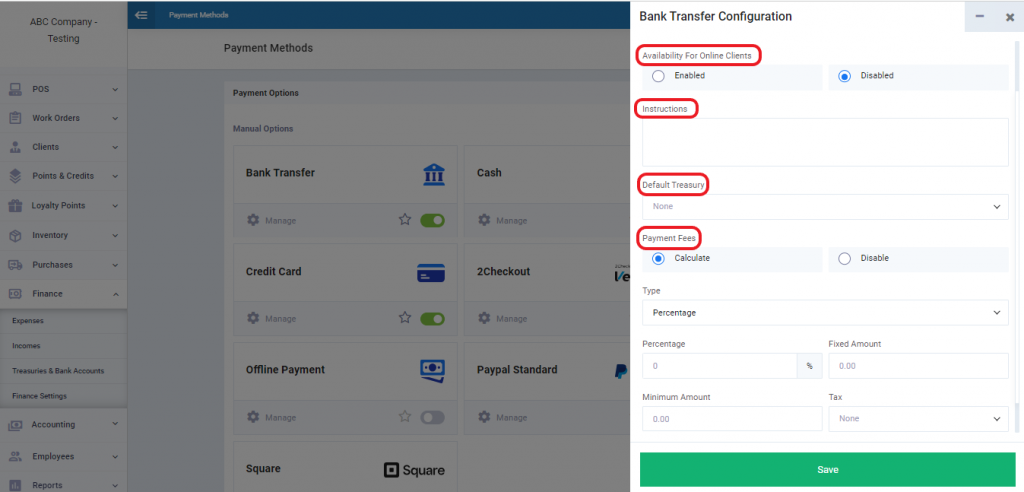 Invoice Payment Methods - Daftra Knowledge Base