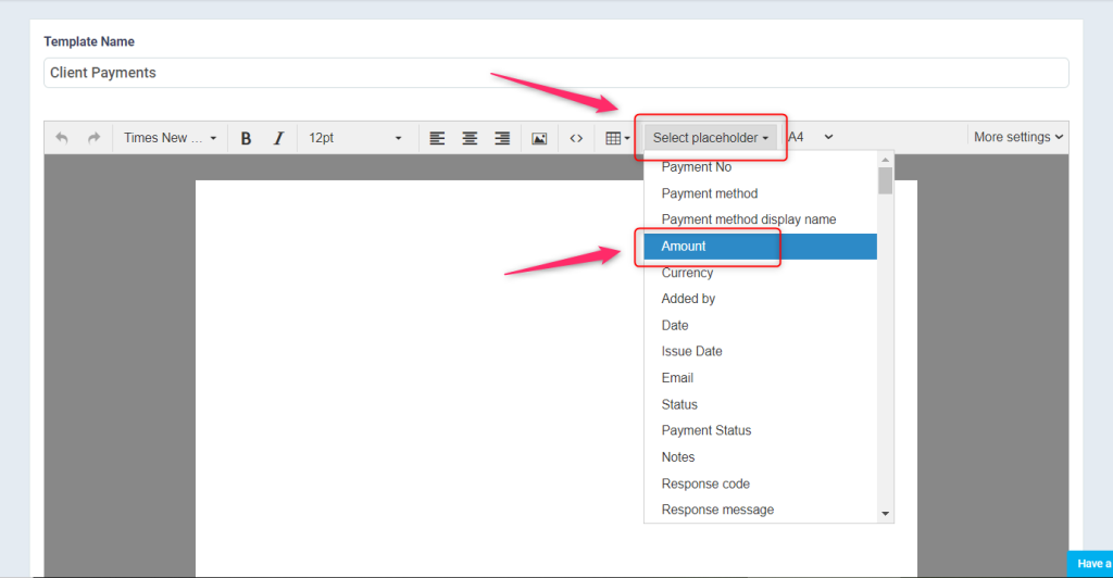 Creating a Client Payments Layout - Daftra Knowledge Base