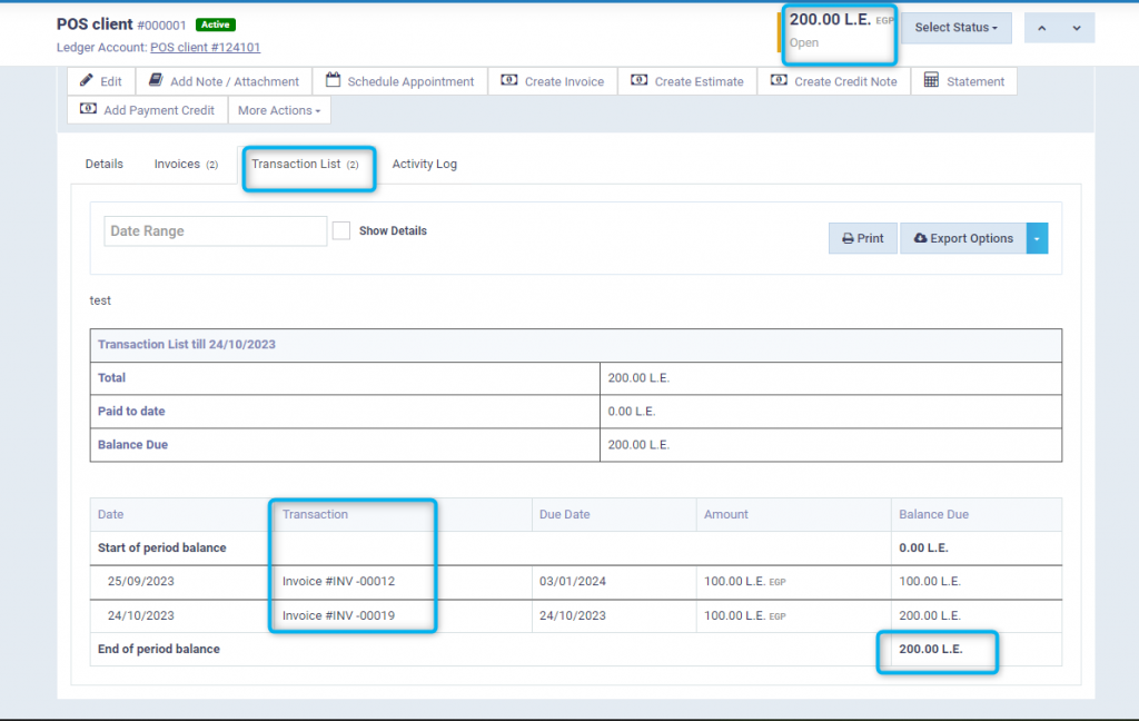 Different Client Balances and Client Statement - Daftra Knowledge Base
