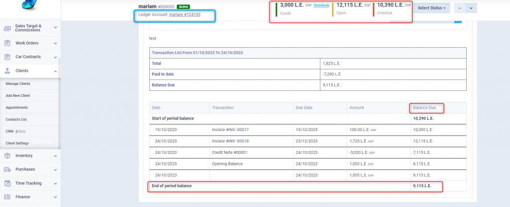 Different Client Balances and Client Statement - Daftra Knowledge Base