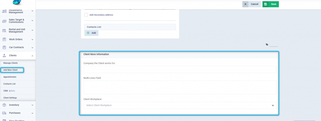 Clients Additional Fields - Daftra Knowledge Base