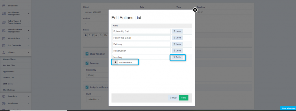 Managing Client Appointments - Daftra Knowledge Base