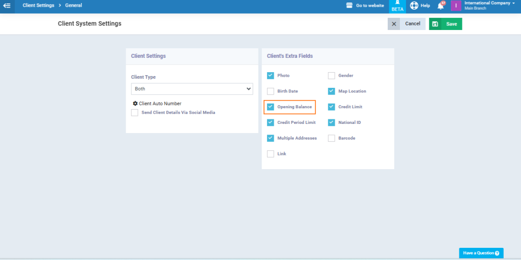 Managing Clients’ Opening Balance and Controlling it - Daftra Knowledge Base