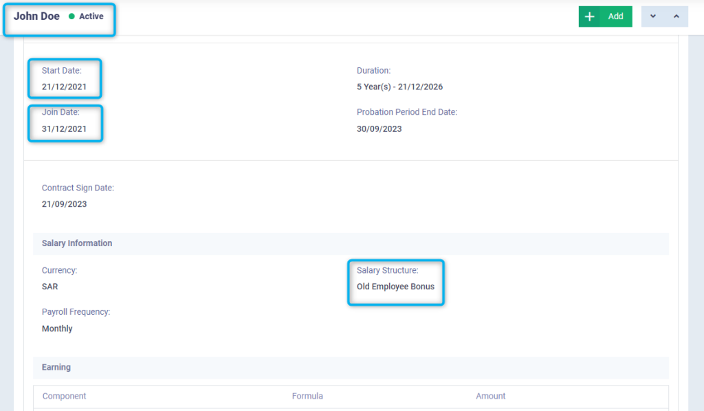 Adding Salary Components and Structures and Linking them to the Contracts - Daftra Knowledge Base