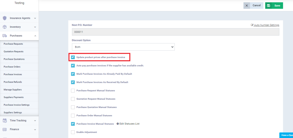 Automatic Product Price Update with Every Purchase Invoice - Daftra ...