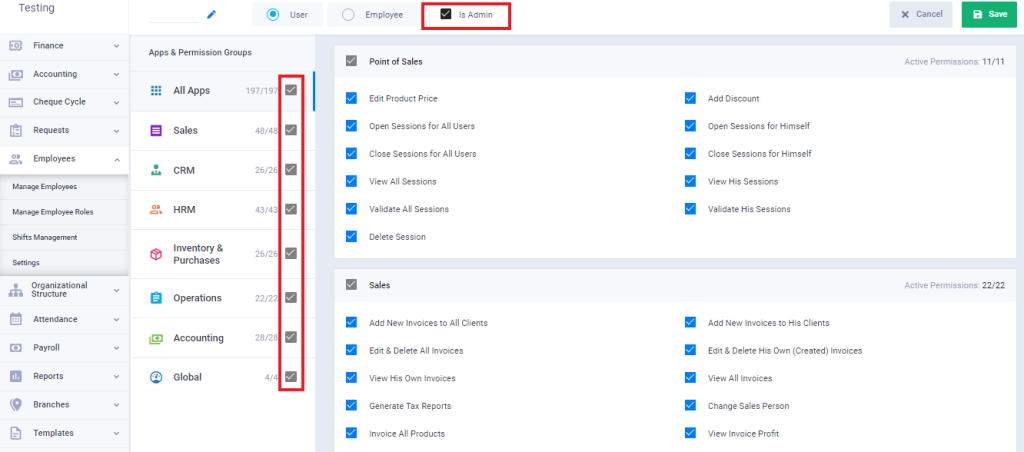 Employee Permissions and Roles - Daftra Knowledge Base