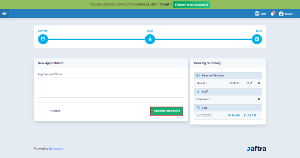 Bookings & Appointments - Daftra Knowledge Base