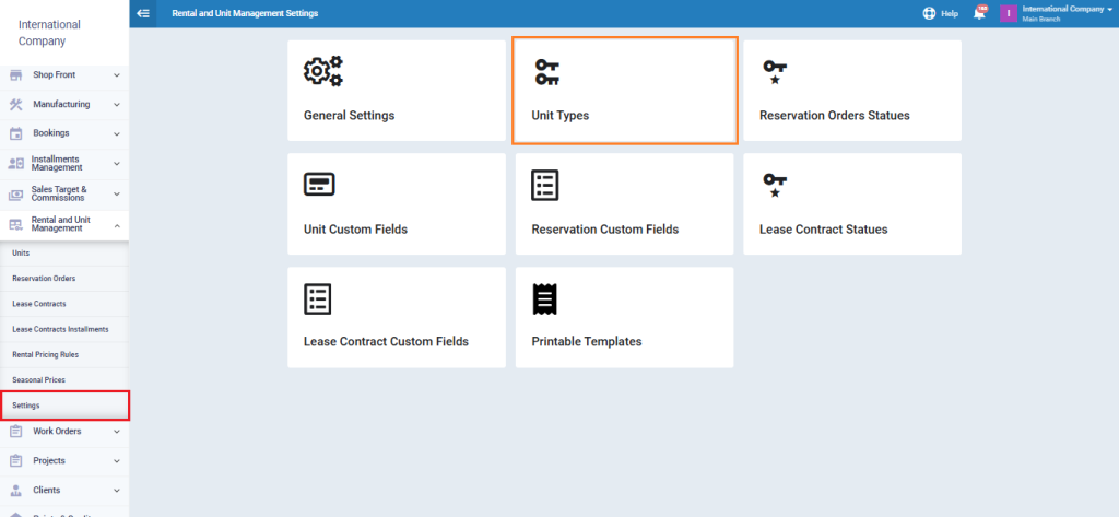 Adding a Rental Unit Type and Rental Units - Daftra Knowledge Base