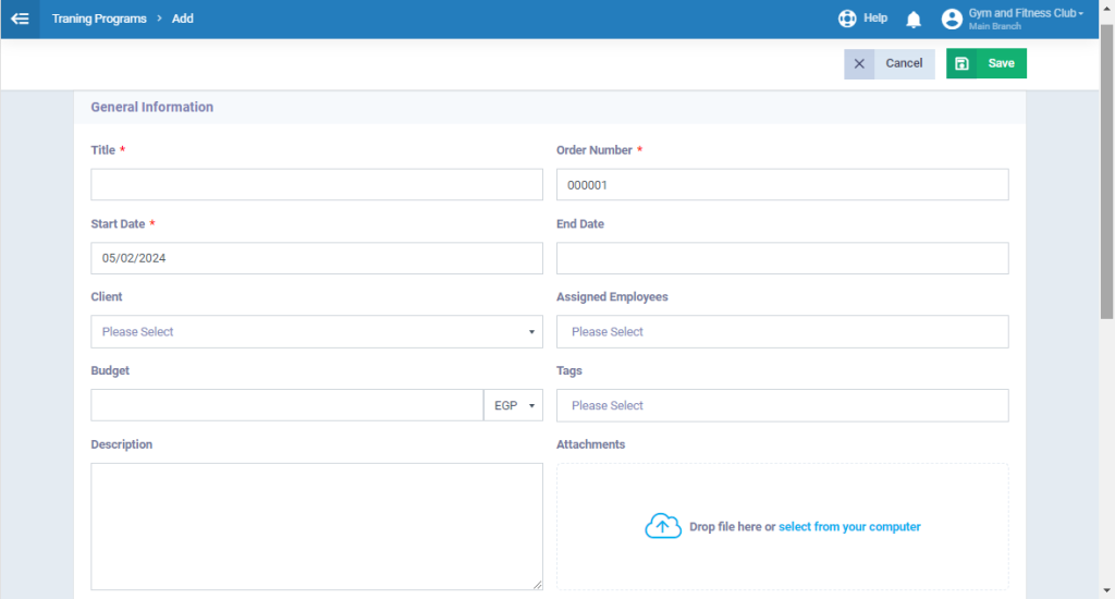 Training Programs - Daftra Knowledge Base