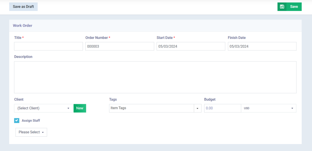 Comprehensive Guide for Work Orders - Daftra Knowledge Base