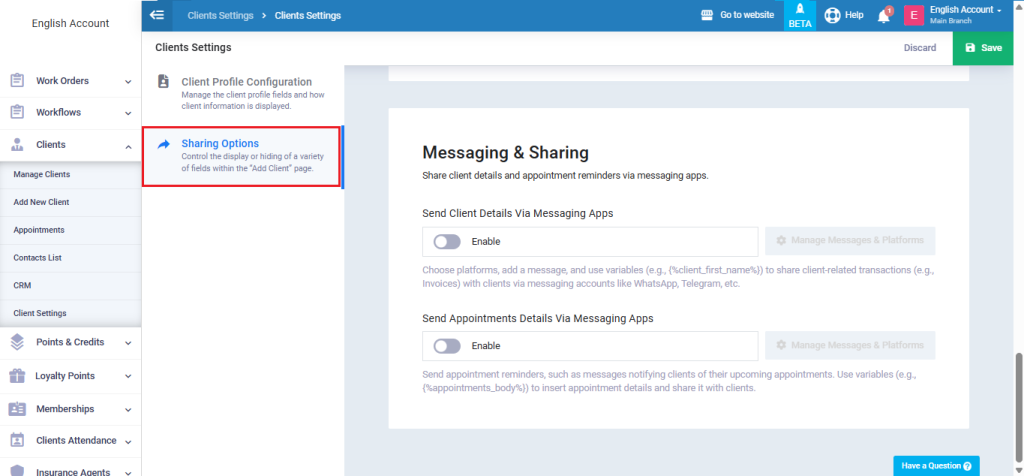 Explanation of How to set up the Client Settings in the Client ...