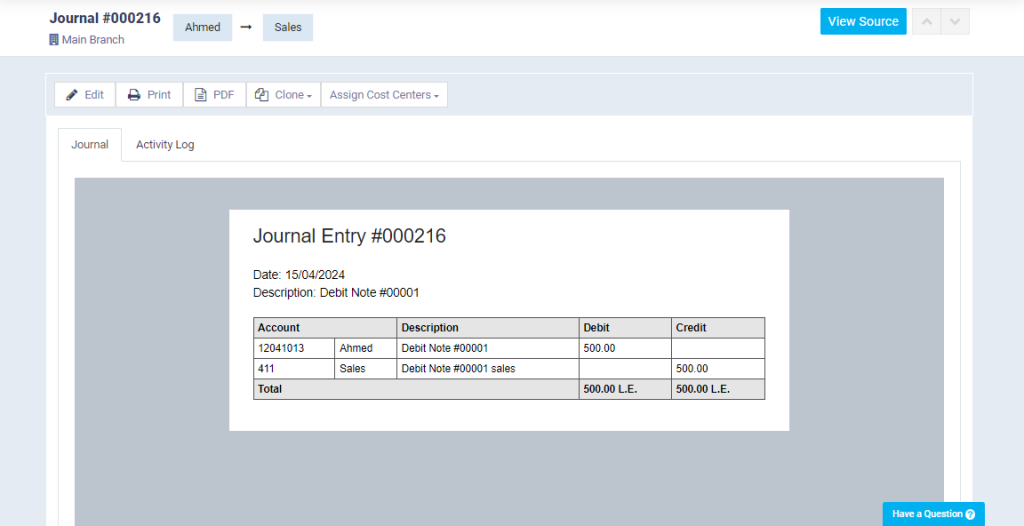 Issue a Debit Note for Sales Invoice - Daftra Knowledge Base