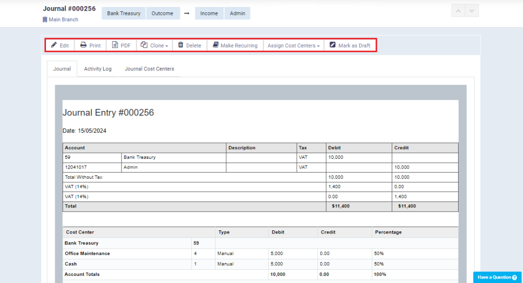 Automatic and Manual Journal Entries - Daftra Knowledge Base