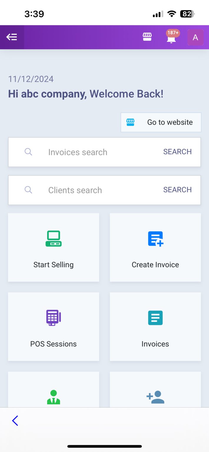 Logging into the System using a QR Code - Daftra Knowledge Base