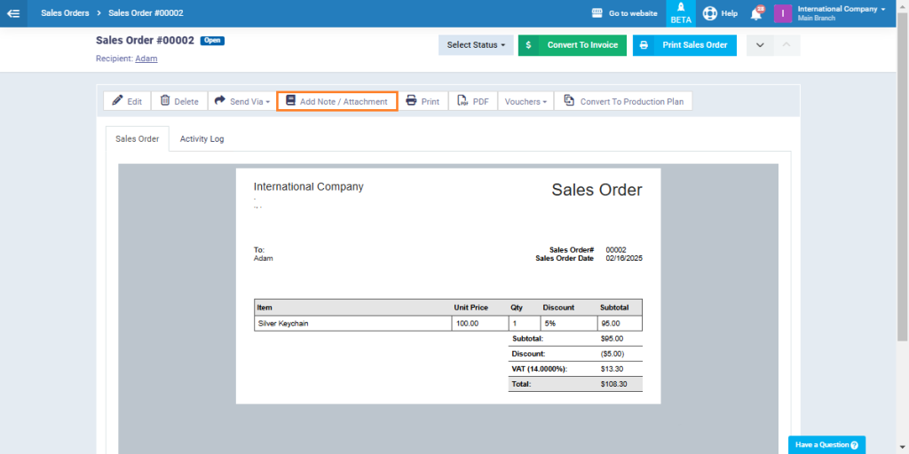 Adding Notes/Attachments to a Sales Order - Daftra Knowledge Base