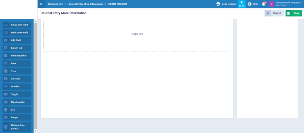 Journal Entries Custom Fields - Daftra Knowledge Base