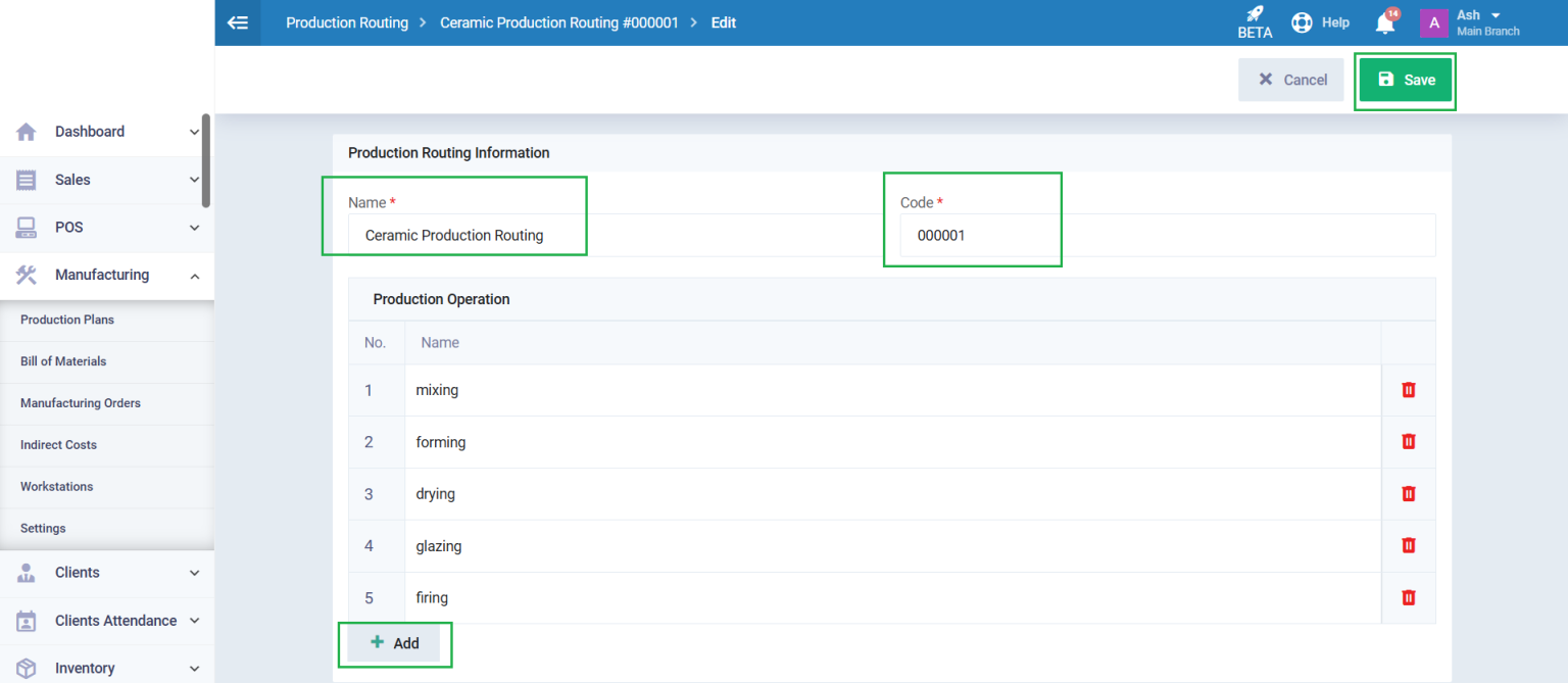 Production Routings Guide - Daftra Knowledge Base