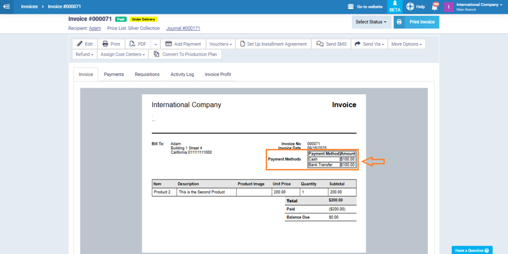 Displaying Multiple Payment Methods in the Invoice Template - Daftra ...